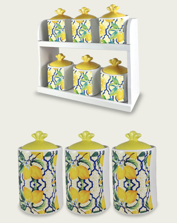 Porselein Voorraadpotten Ischia - 3 maten verkrijgbaar - Bella Roba